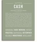 Cash | Name Art Print – Name Stories