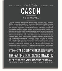 Cason | Name Art Print – Name Stories
