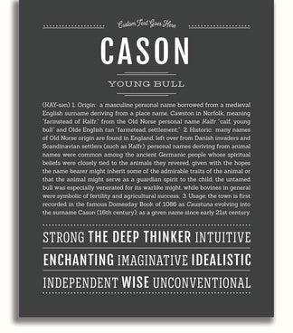 Cason | Name Art Print – Name Stories