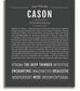 Cason Personalized Name Meaning Art Prints – Name Stories
