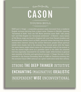 Cason | Name Art Print – Name Stories