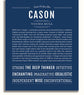 Cason | Name Art Print – Name Stories