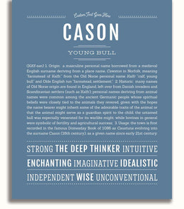 Cason | Name Art Print – Name Stories