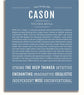 Cason Personalized Name Meaning Art Prints – Name Stories