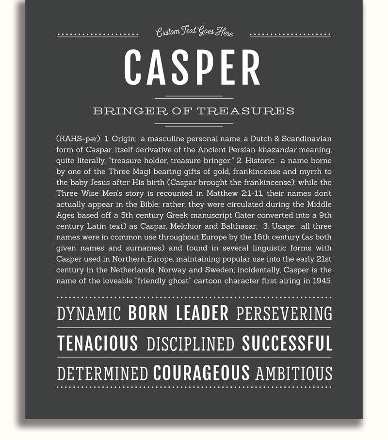 Casper | Name Art Print – Name Stories