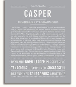 Casper | Name Art Print – Name Stories
