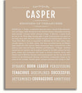 Casper Personalized Name Meaning Art Prints – Name Stories