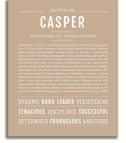 Casper | Name Art Print – Name Stories