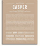 Casper | Name Art Print – Name Stories