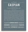 Caspian Personalized Name Meaning Art Prints – Name Stories
