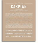 Caspian | Name Art Print – Name Stories
