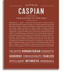 Caspian | Name Art Print – Name Stories