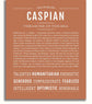 Caspian Personalized Name Meaning Art Prints – Name Stories
