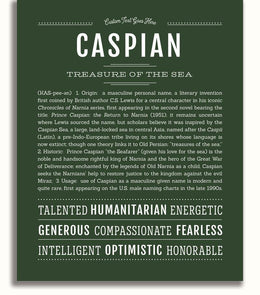 Caspian | Name Art Print – Name Stories