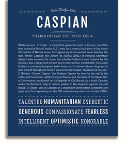 Caspian | Name Art Print – Name Stories