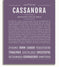 Cassandra Personalized Name Meaning Art Prints – Name Stories