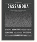 Cassandra Personalized Name Meaning Art Prints – Name Stories