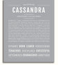 Cassandra Personalized Name Meaning Art Prints – Name Stories