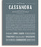 Cassandra | Name Art Print – Name Stories