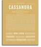 Cassandra Personalized Name Meaning Art Prints – Name Stories