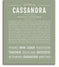 Cassandra Personalized Name Meaning Art Prints – Name Stories