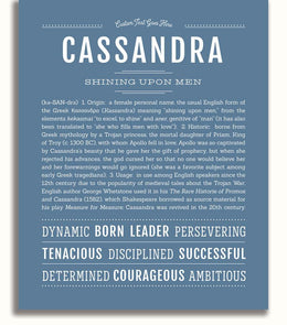 Cassandra | Name Art Print – Name Stories