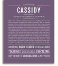 Cassidy | Name Art Print – Name Stories