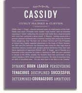 Cassidy | Name Art Print – Name Stories
