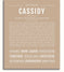 Cassidy Personalized Name Meaning Art Prints – Name Stories