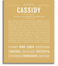 Cassidy Personalized Name Meaning Art Prints – Name Stories
