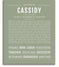 Cassidy | Name Art Print – Name Stories