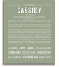 Cassidy Personalized Name Meaning Art Prints – Name Stories