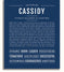 Cassidy Personalized Name Meaning Art Prints – Name Stories