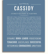 Cassidy | Name Art Print – Name Stories