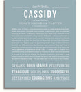 Cassidy | Name Art Print – Name Stories