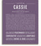 Cassie Personalized Name Meaning Art Prints – Name Stories