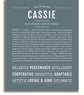 Cassie Personalized Name Meaning Art Prints – Name Stories