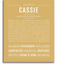 Cassie Personalized Name Meaning Art Prints – Name Stories