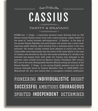 Cassius | Name Art Print – Name Stories