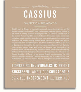 Cassius | Name Art Print – Name Stories