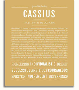 Cassius | Name Art Print – Name Stories