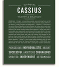 Cassius Personalized Name Meaning Art Prints – Name Stories