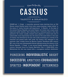 Cassius | Name Art Print – Name Stories