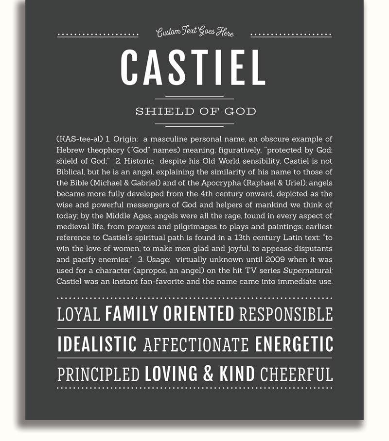 Castiel | Name Art Print – Name Stories