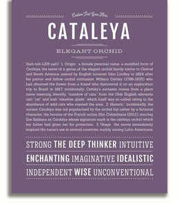 Cataleya | Name Art Print – Name Stories