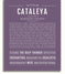 Cataleya Personalized Name Meaning Art Prints – Name Stories