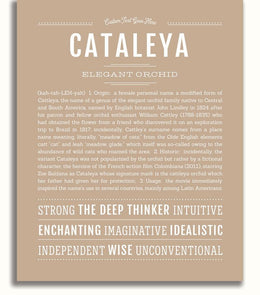 Cataleya | Name Art Print – Name Stories