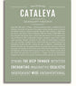 Cataleya Personalized Name Meaning Art Prints – Name Stories