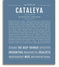 Cataleya Personalized Name Meaning Art Prints – Name Stories