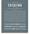 Catalina Personalized Name Meaning Art Prints – Name Stories